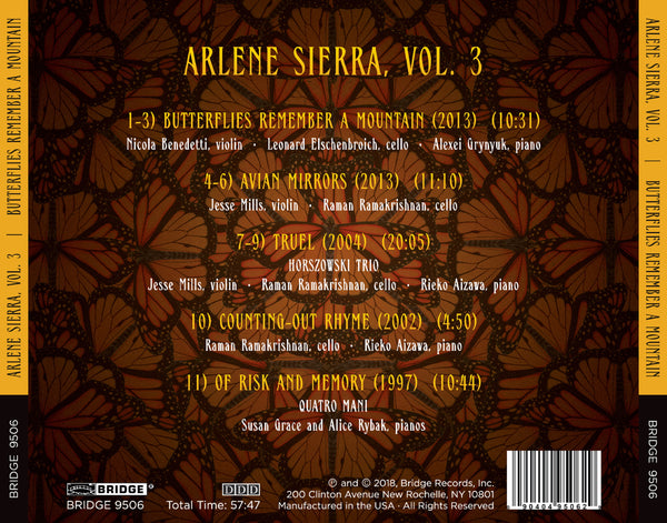 Butterflies Remember a Mountain: Arlene Sierra, Vol. 3 BRIDGE 9506 ...