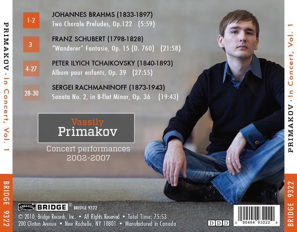 Primakov in Concert, Vol. 1 BRIDGE 9322 – Bridge Records