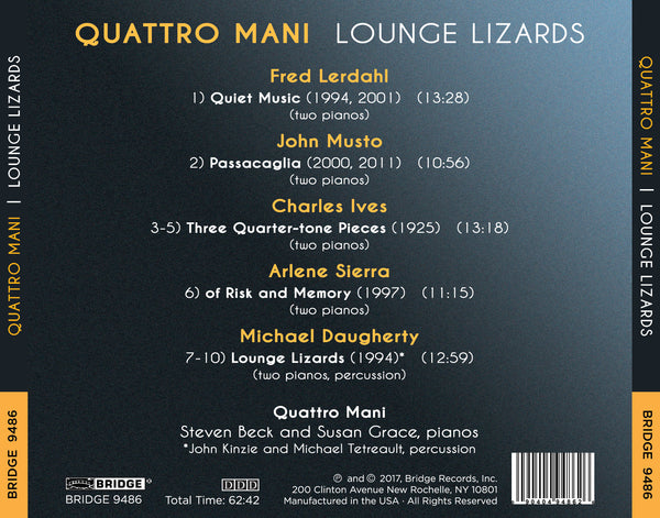 Quattro Mani: Lounge Lizards BRIDGE 9486 – Bridge Records